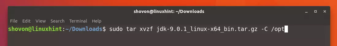 Տեղադրեք Oracle JDK 9-ը Ubuntu 17.10-ում 13434_10