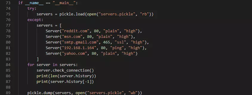 Python serverio stebėjimo scenarijus 13449_9