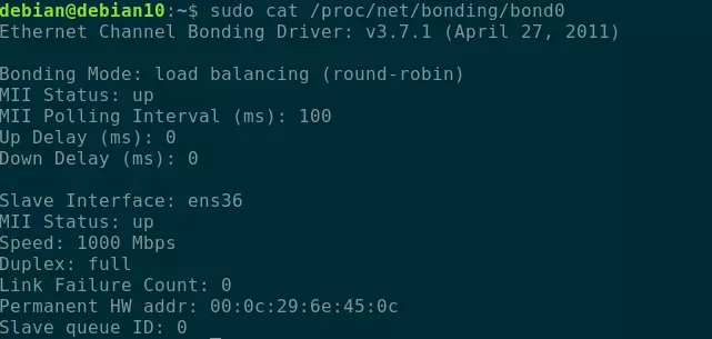 Ubuntu 20.04 でネットワーク ボンディングをセットアップする方法 13490_4