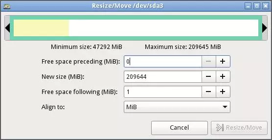Как да преоразмерите и форматирате диск с PartedMagic 13511_5