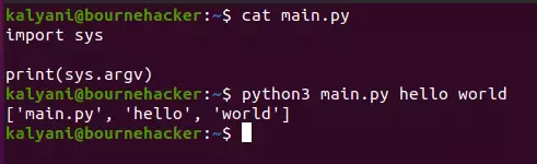 sys.argv() yn Python 1370_3