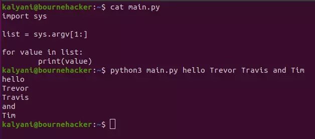 sys.argv() yn Python 1370_6