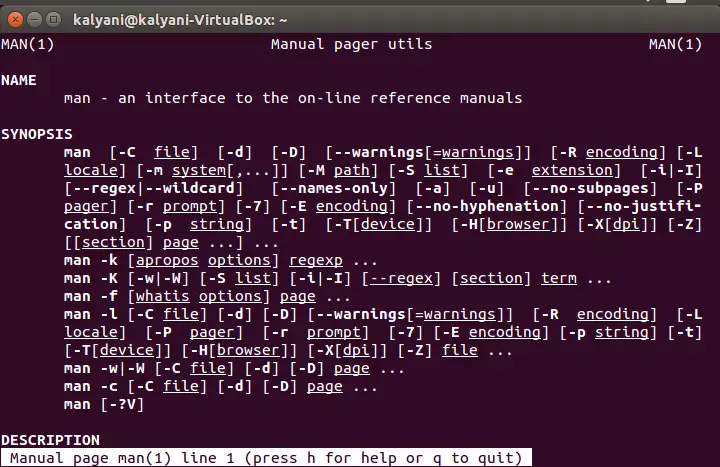 మ్యాన్ కమాండ్ Linux 1379_2