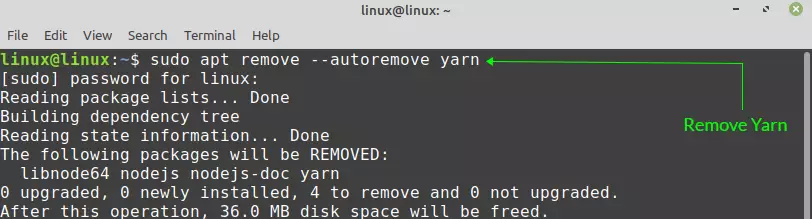 Kako instalirati Yarn na Linux Mint 20 1383_10