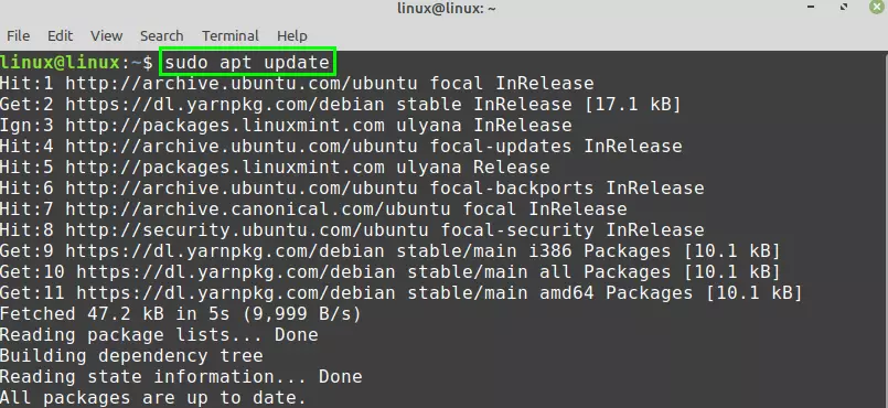 Wéi installéiere Garn op Linux Mint 20 1383_5