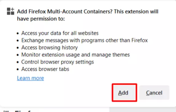 Firefox マルチアカウント コンテナーの使用方法 1405_1