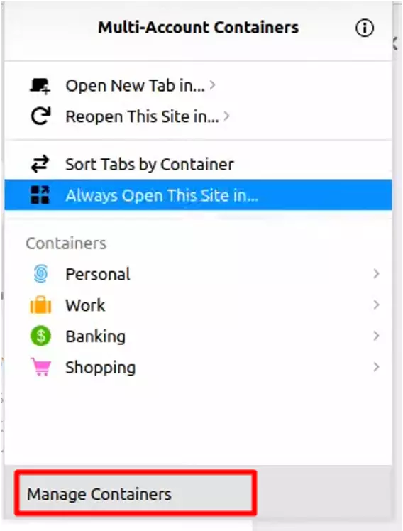 Mokhoa oa ho sebelisa Firefox Multi-Account Containers 1405_4