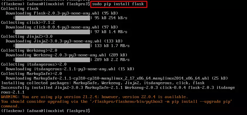 Giunsa ang Pag-install sa Flask alang sa Arch Linux 1422_8