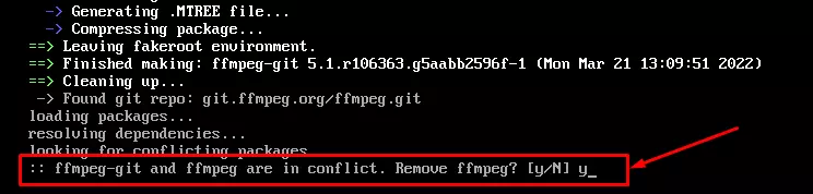 Ungayifaka kanjani i-FFmpeg ku-Arch Linux 1424_7
