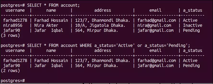 Tipo di dati enumerato PostgreSQL 1440_6