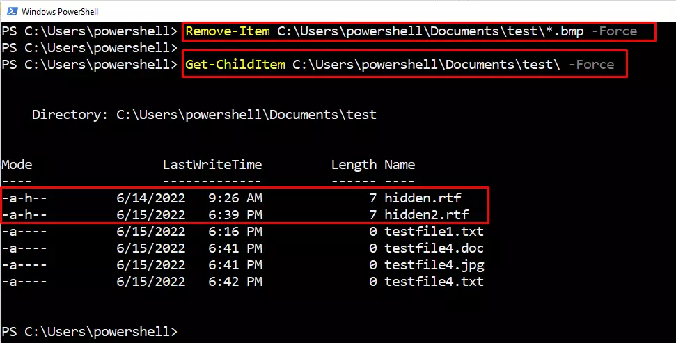 Hoe brûke PowerShell remove-item cmdlet 1468_12