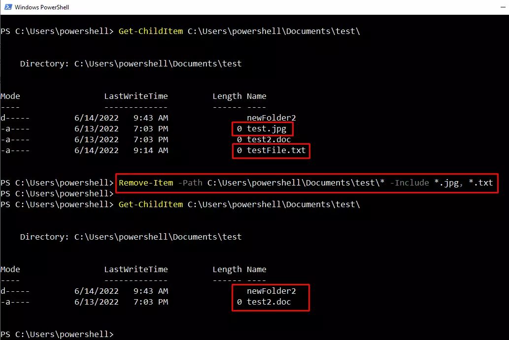 PowerShell നീക്കം-ഇനം cmdlet എങ്ങനെ ഉപയോഗിക്കാം 1468_8