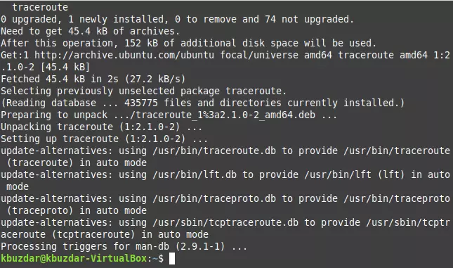 Ako vykonám Traceroute v systéme Linux Mint 20? 1508_2