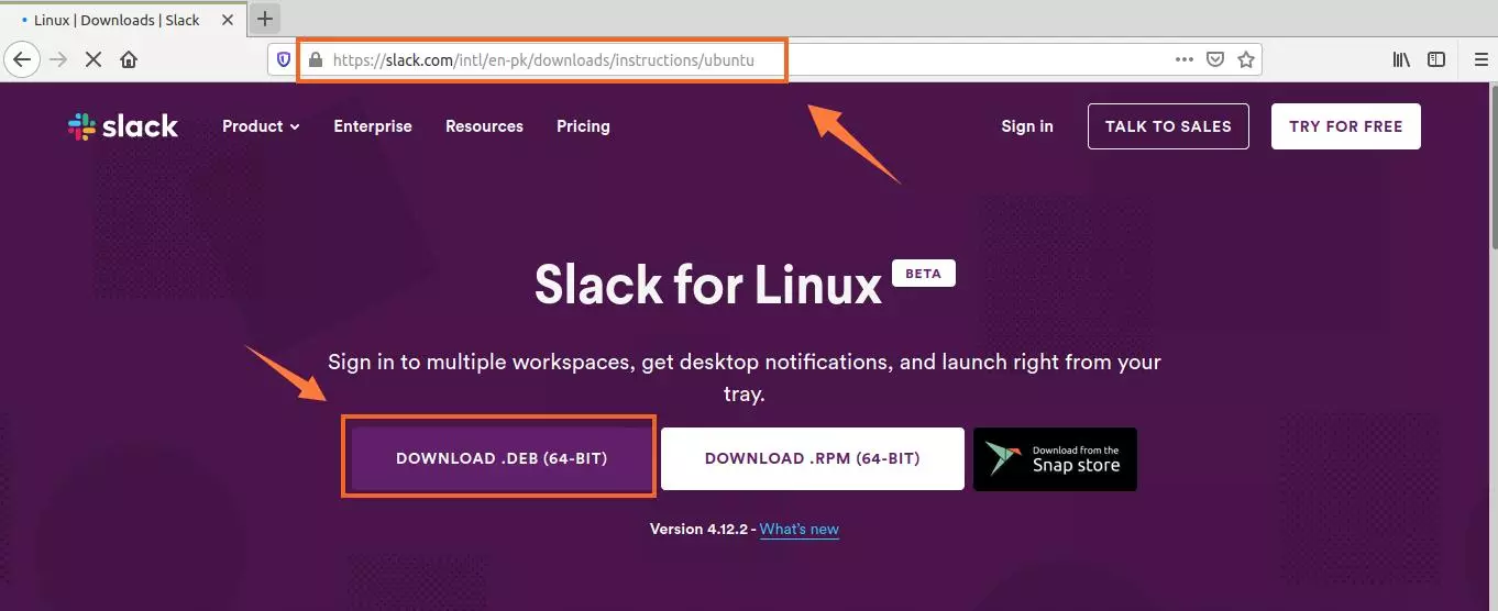 Πώς να εγκαταστήσετε το Slack στο Linux Mint 20; 1509_1