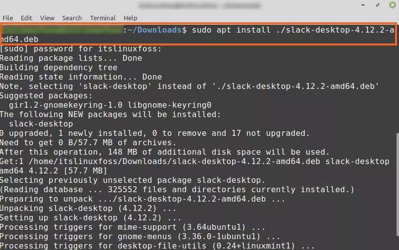 Linux Mint 20 හි Slack ස්ථාපනය කරන්නේ කෙසේද? 1509_5