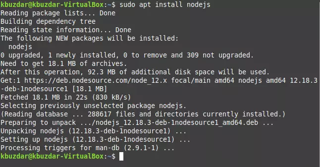 Settu upp npm Linux Mint 20 1517_5