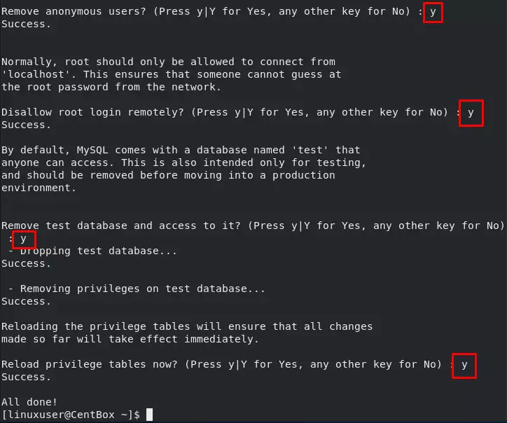 Kā instalēt MySQL operētājsistēmā CentOS 8 1519_11