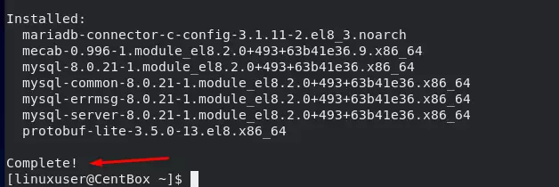 Yuav ua li cas rau nruab MySQL ntawm CentOS 8 1519_2