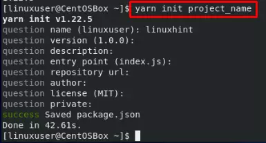 نحوه نصب Yarn در CentOS 8 1526_10