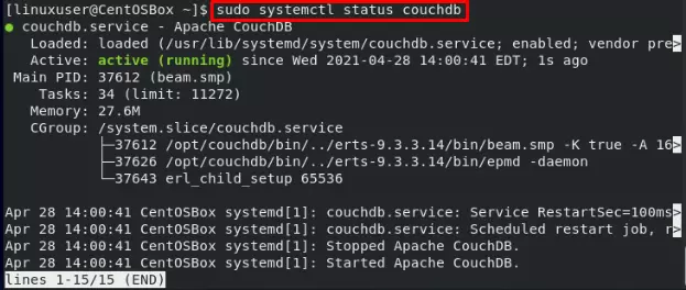 Kako instalirati CouchDB na CentOS 8 1527_7