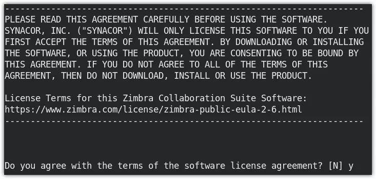 Instalatu Zimbra Collaboration Suite (ZCS) CentOS 8-n 1537_3