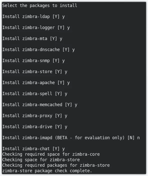 在 CentOS 8 上安装 Zimbra Collaboration Suite (ZCS) 1537_5