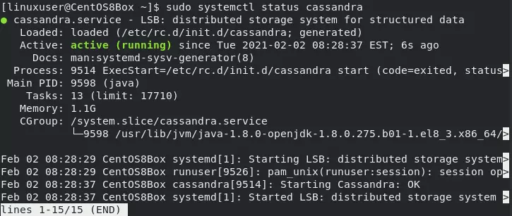 Як встановити Apache Cassandra на CentOS 8 1541_11