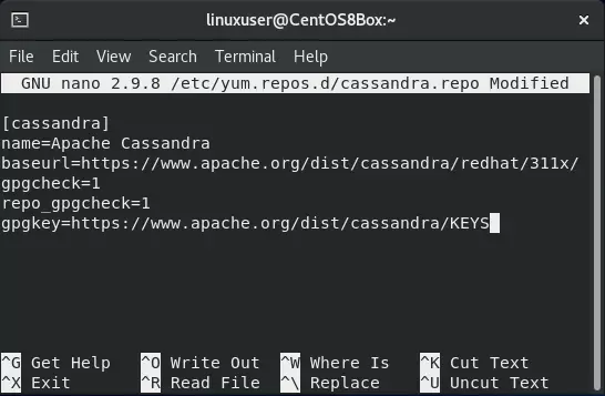Як встановити Apache Cassandra на CentOS 8 1541_7