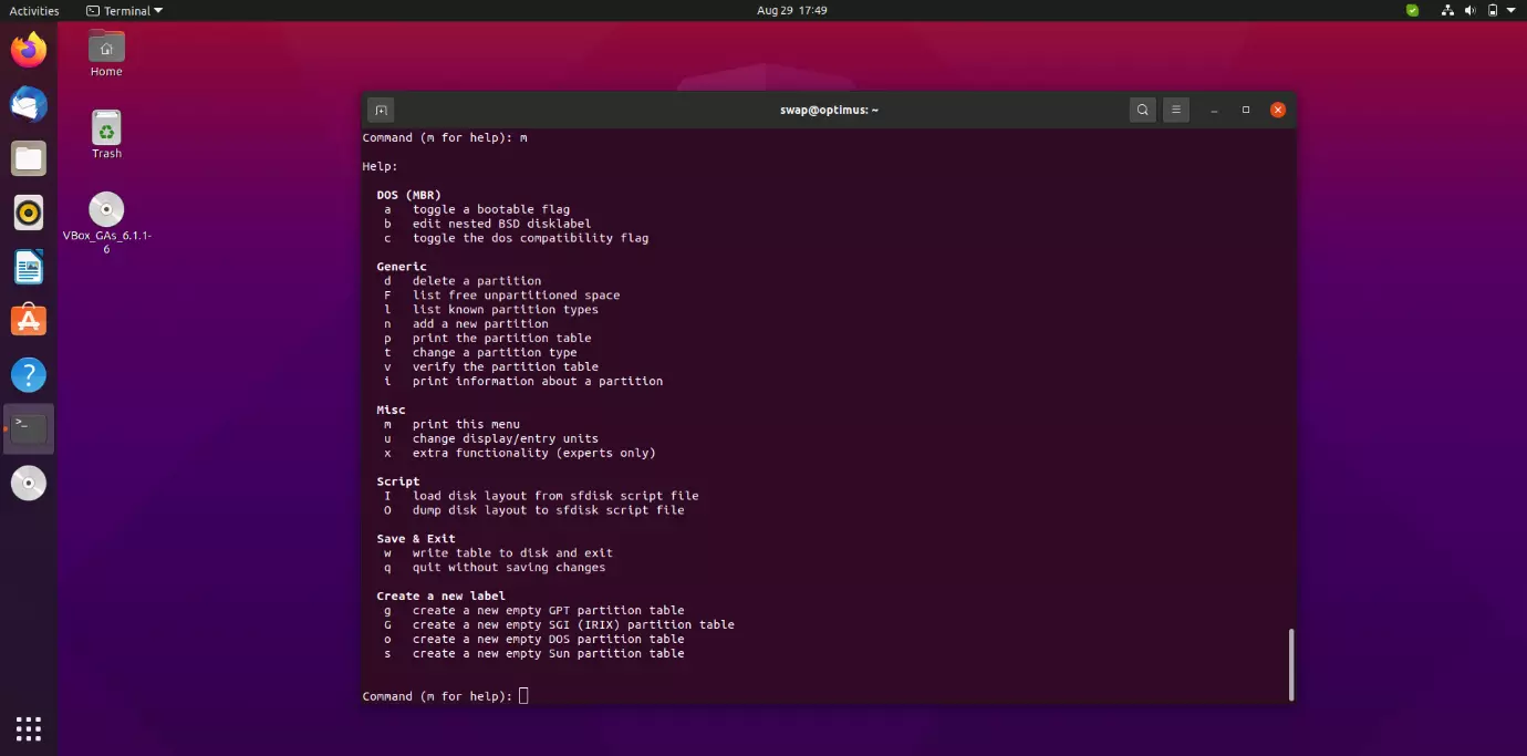 Cara Menggunakan Perintah fdisk untuk Mencipta Partition dalam Linux 155_4