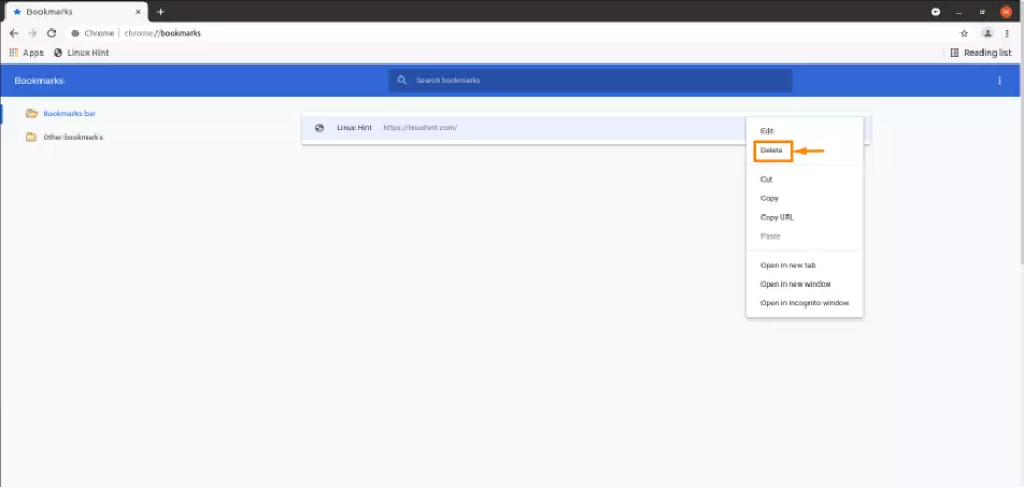 Paano tanggalin ang bookmark sa Chrome 1566_4