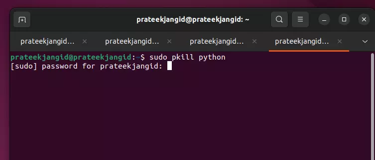 Kuidas tappa kõik Pythoni protsessid Linuxis