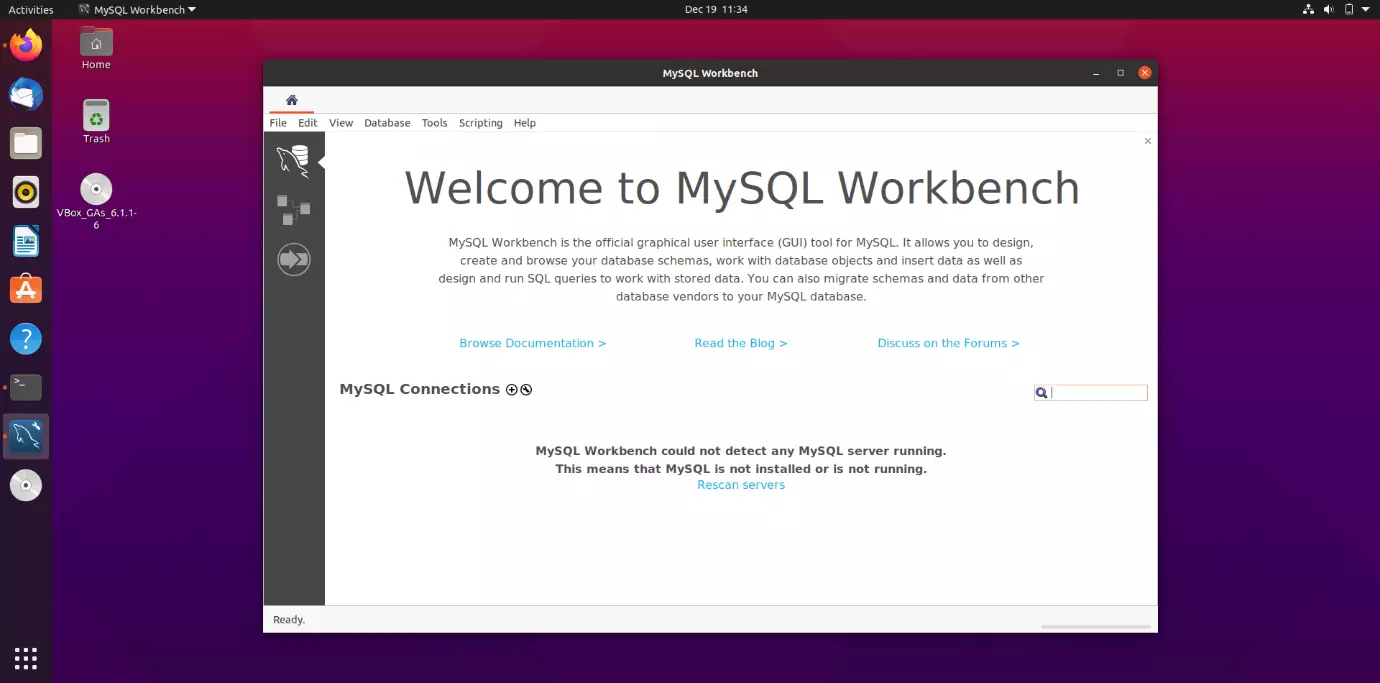 Падручнік MySQL Workbench для Ubuntu 1612_1