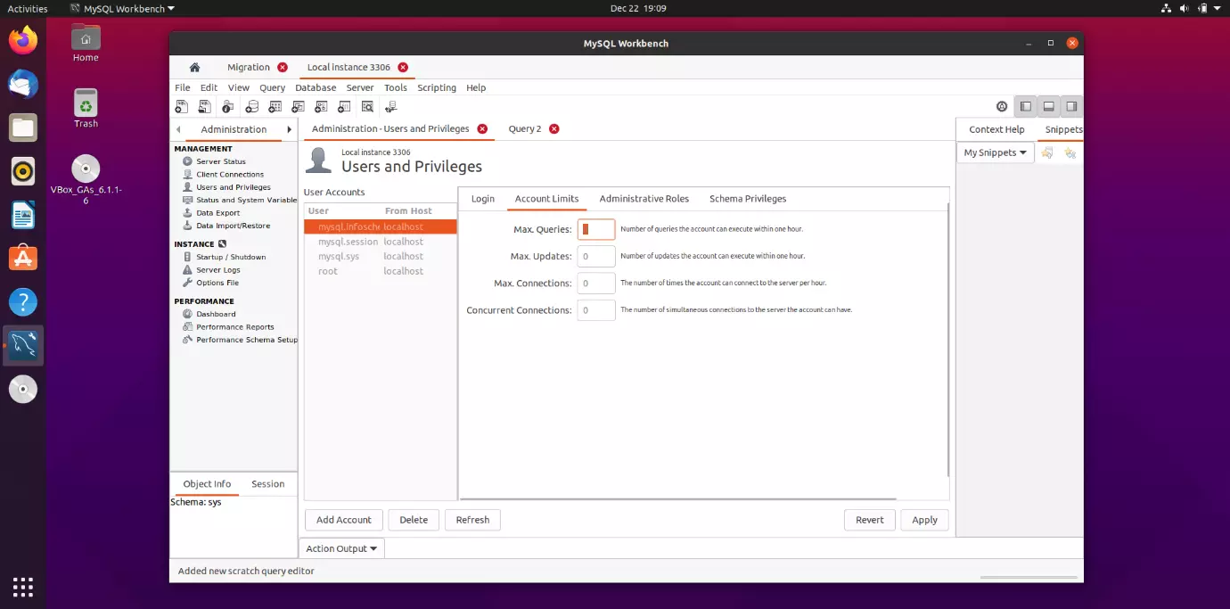 MySQL Workbenchi õpetus Ubuntu jaoks 1612_10
