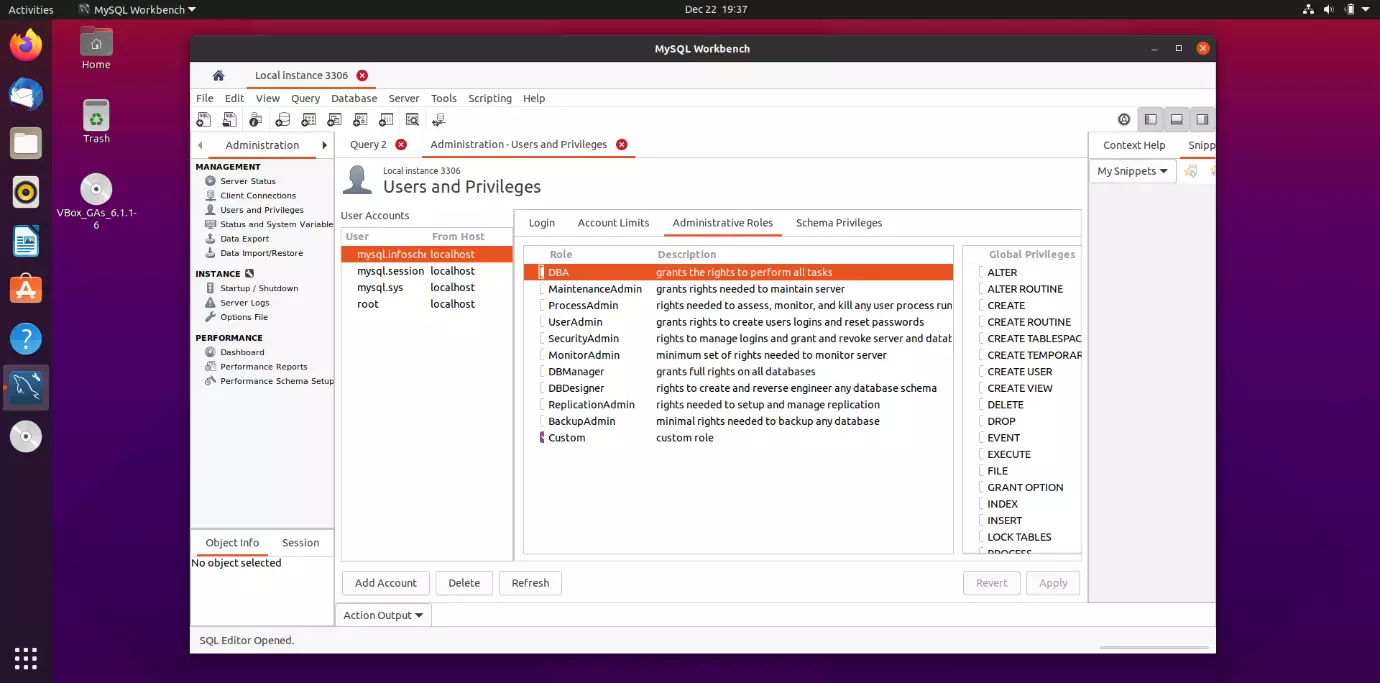 MySQL Workbenchi õpetus Ubuntu jaoks 1612_11