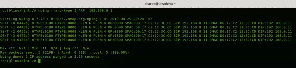 Nping ug Nmap arp scan 1625_3