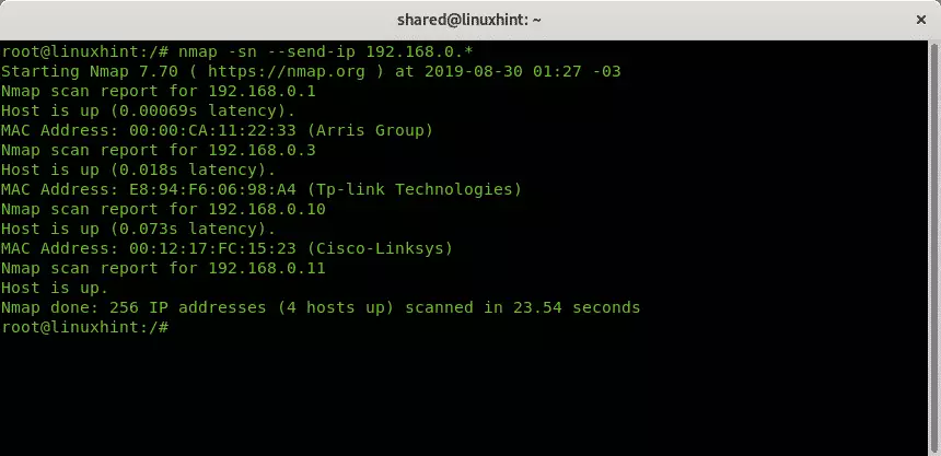 Nping жана Nmap arp сканерлөө 1625_7