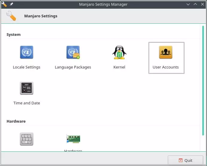 Cara Menambah/Mengalih Keluar Akaun Pengguna di Manjaro 1641_1