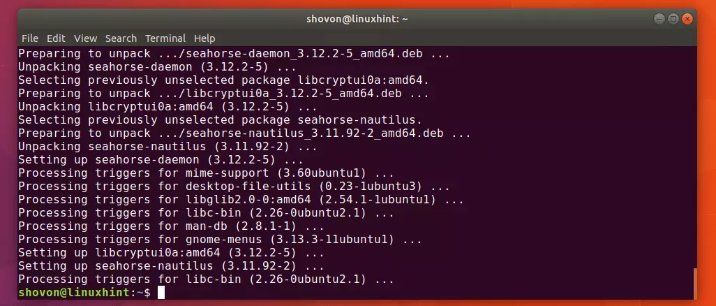 Hvordan installere Seahorse Encryption på Ubuntu 1682_7