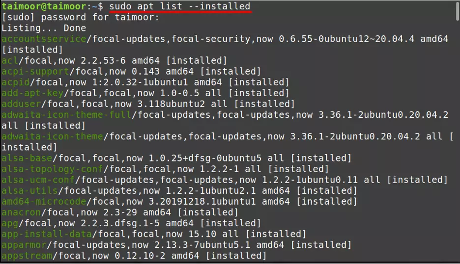 Як пералічыць усе пакеты ў Linux Mint 168_1
