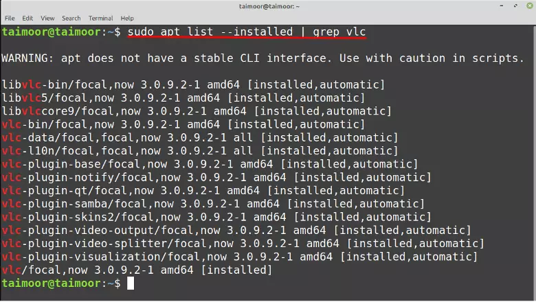 Como enumera todos os paquetes en Linux Mint 168_3