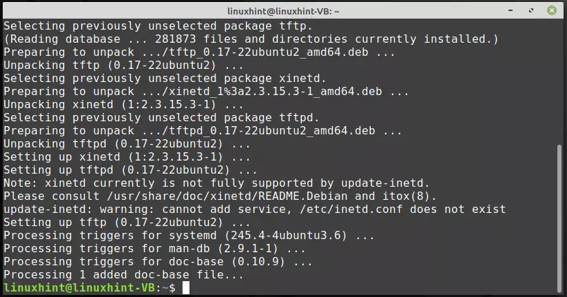 Linux Mint'te TFTP sunucusu nasıl yapılandırılır 170_2