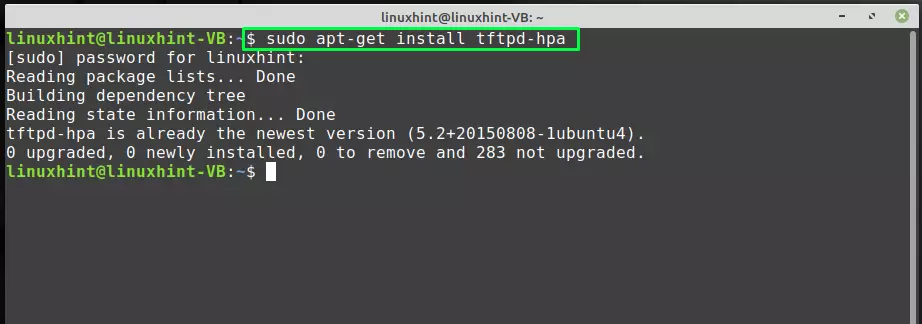 Maitiro ekugadzirisa TFTP server paLinux Mint 170_3