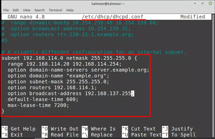 როგორ დავაკონფიგურიროთ DHCP სერვერი Linux Mint-ზე 171_4