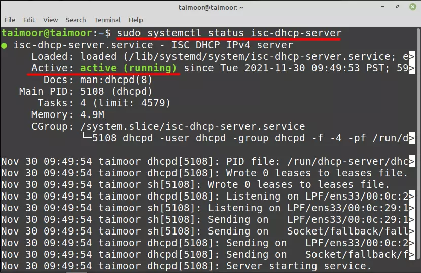 Како да конфигуришете ДХЦП сервер на Линук Минт-у 171_6