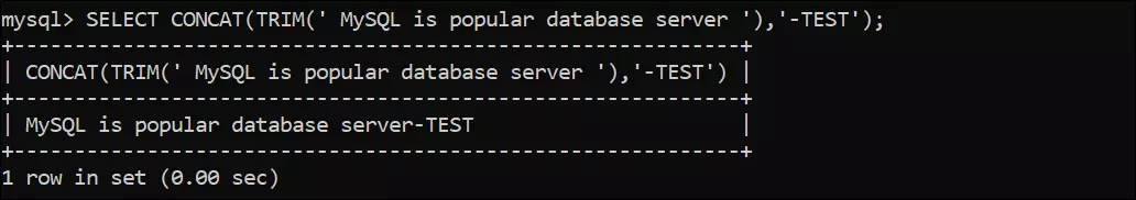 ฟังก์ชัน MySQL TRIM 1724_1