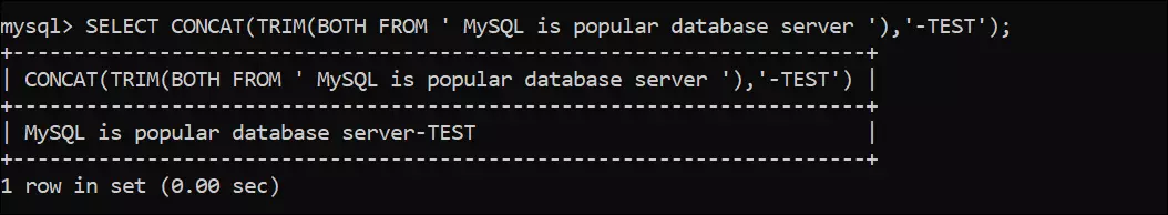 MySQL TRIM գործառույթը 1724_2