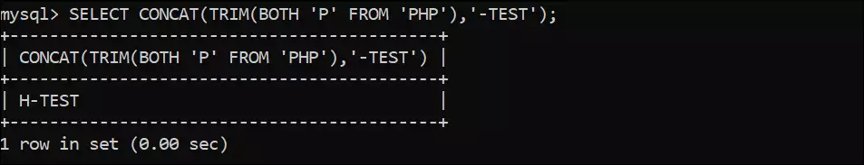 MySQL TRIM գործառույթը 1724_3