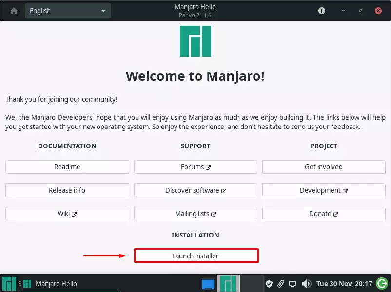 Otu esi etinye Manjaro na Hard Drive Mpụga 1755_8