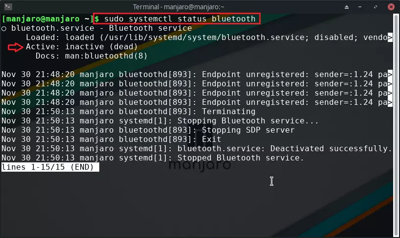 Πώς να επανεκκινήσετε το Bluetooth στο Manjaro Linux 1760_3