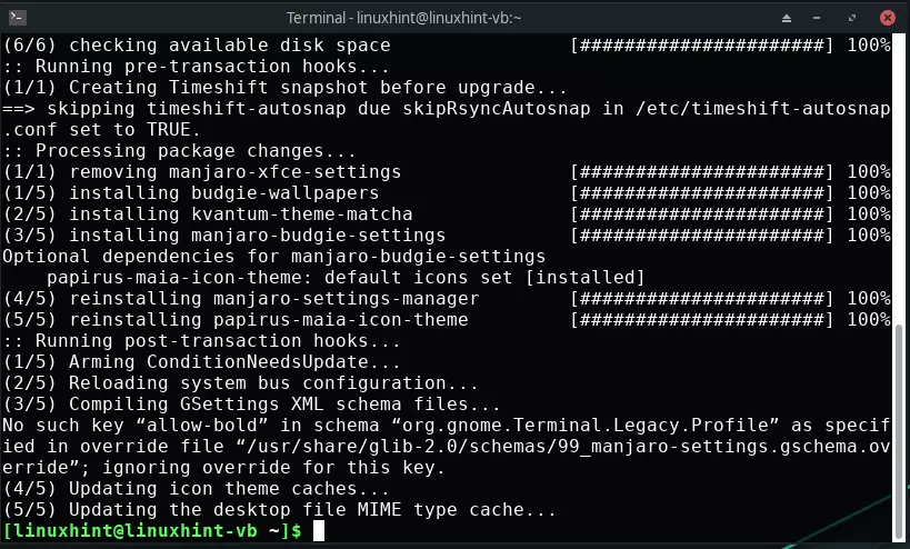 Kā instalēt Budgie Desktop vietnē Manjaro 1770_12